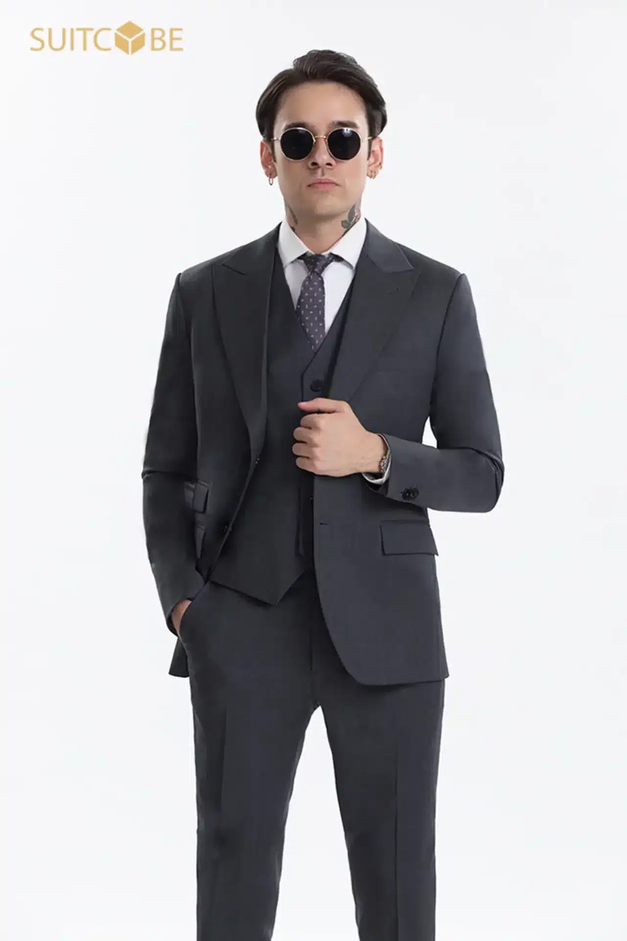 เสื้อสูท 2 กระดุม Dark Grey TM-AI-2311-J | SUITCUBE