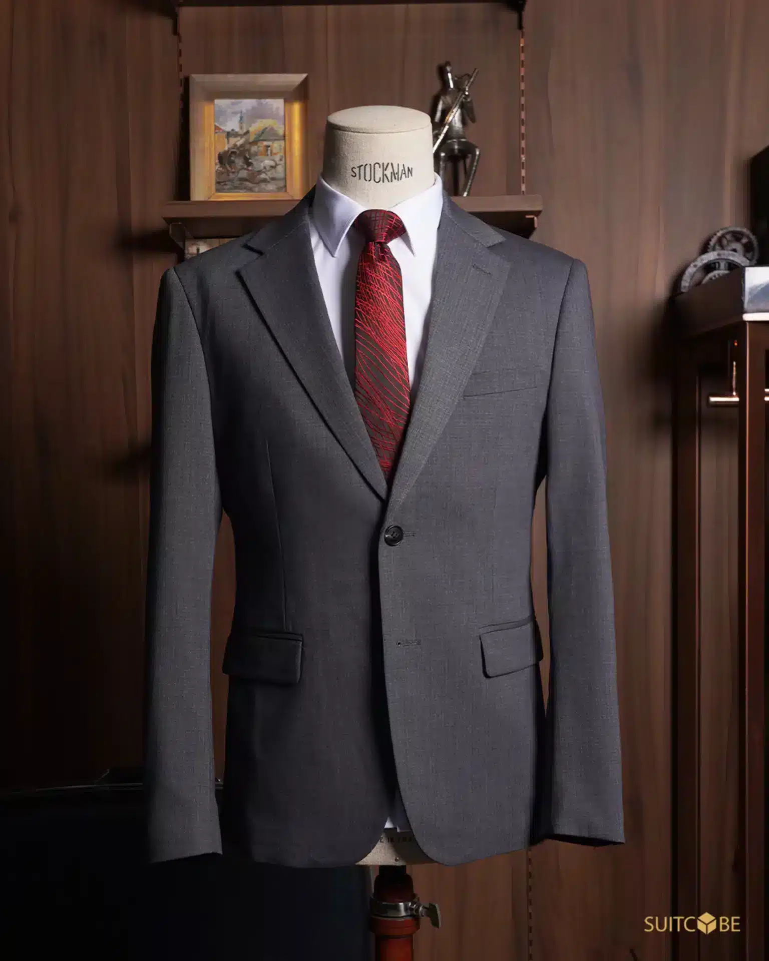 ULTIMATE FIT สูท Graphite gray crosshatch UF717-2 | SUITCUBE