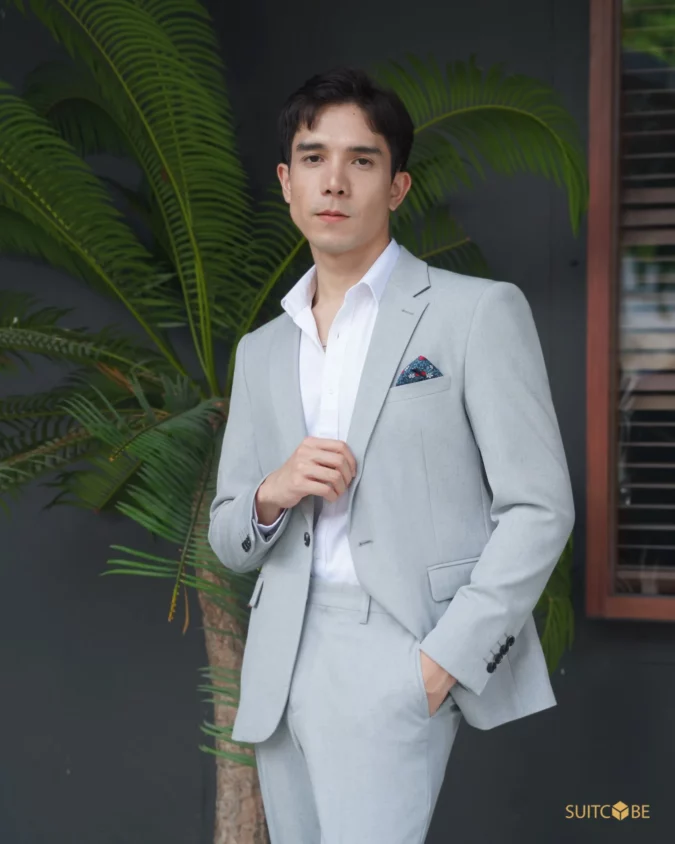 ULTIMATE FIT สูท Santorini Blue Crosshatch UF234-7 | SUITCUBE