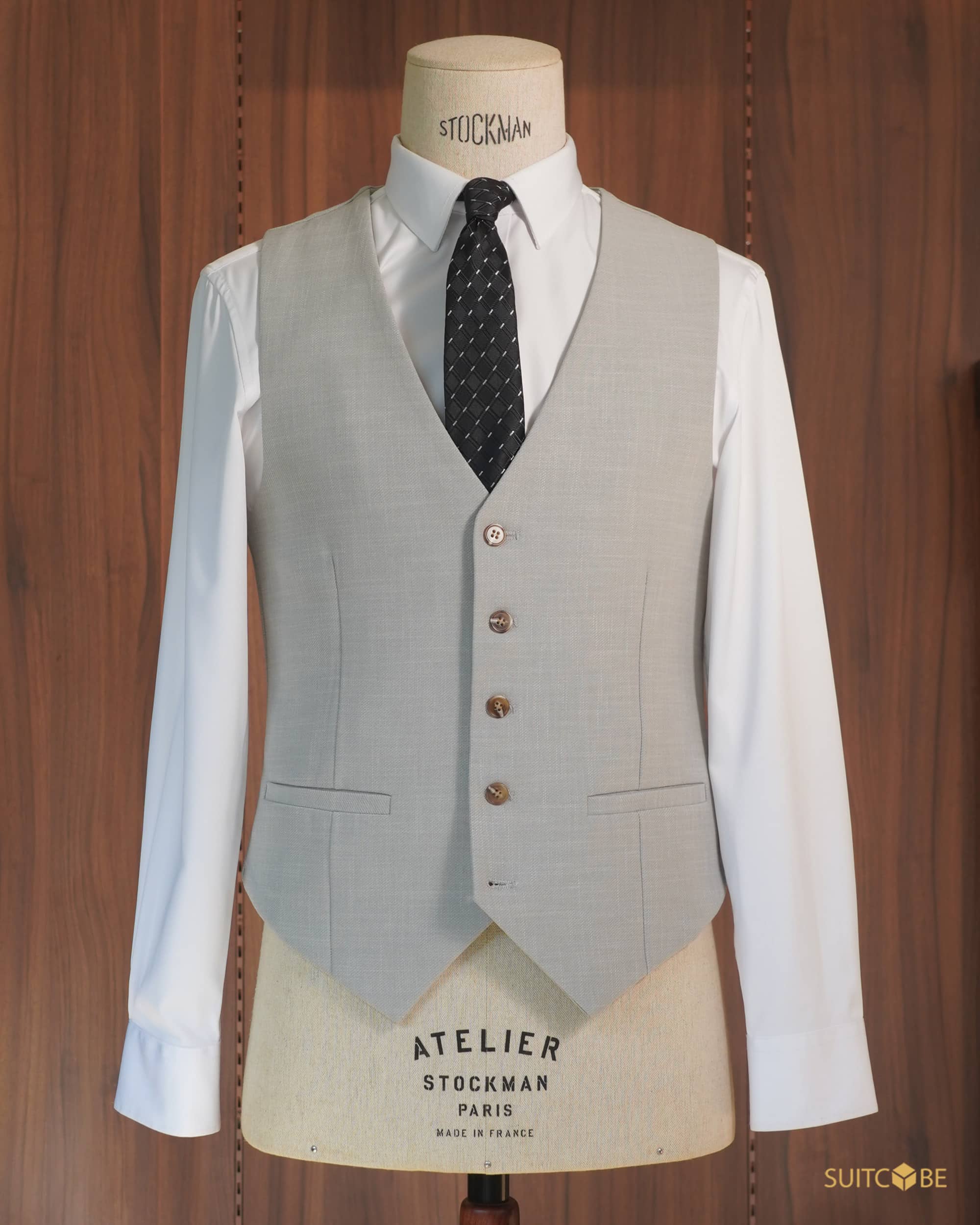 Ultimate Fit เสื้อกั๊ก Earl stone Grey UF259-4-V | SUITCUBE