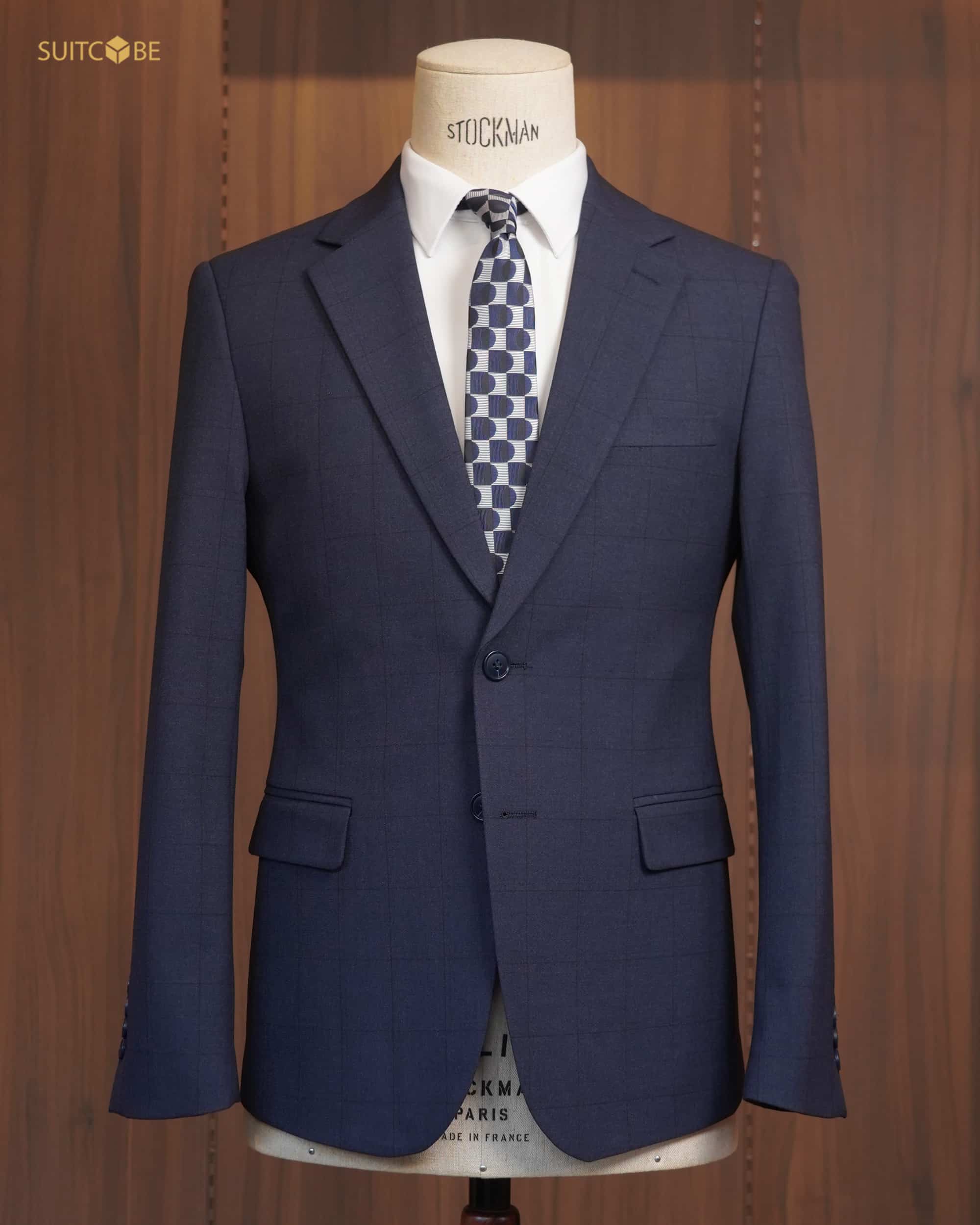 Ultimate Fit เสื้อสูท Savile Blue Check UF969-8-J | SUITCUBE