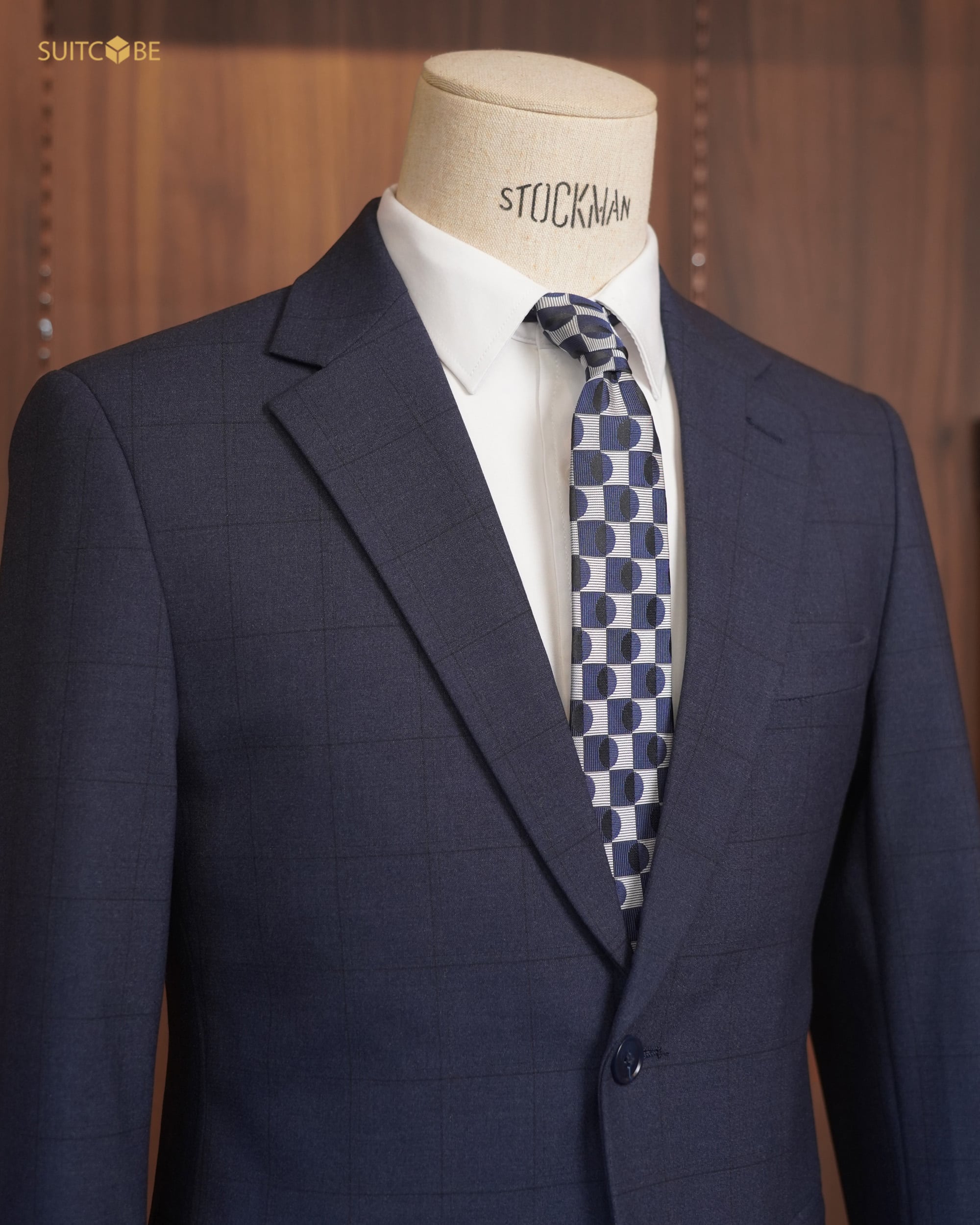 Ultimate Fit เสื้อสูท Savile Blue Check UF969-8-J | SUITCUBE